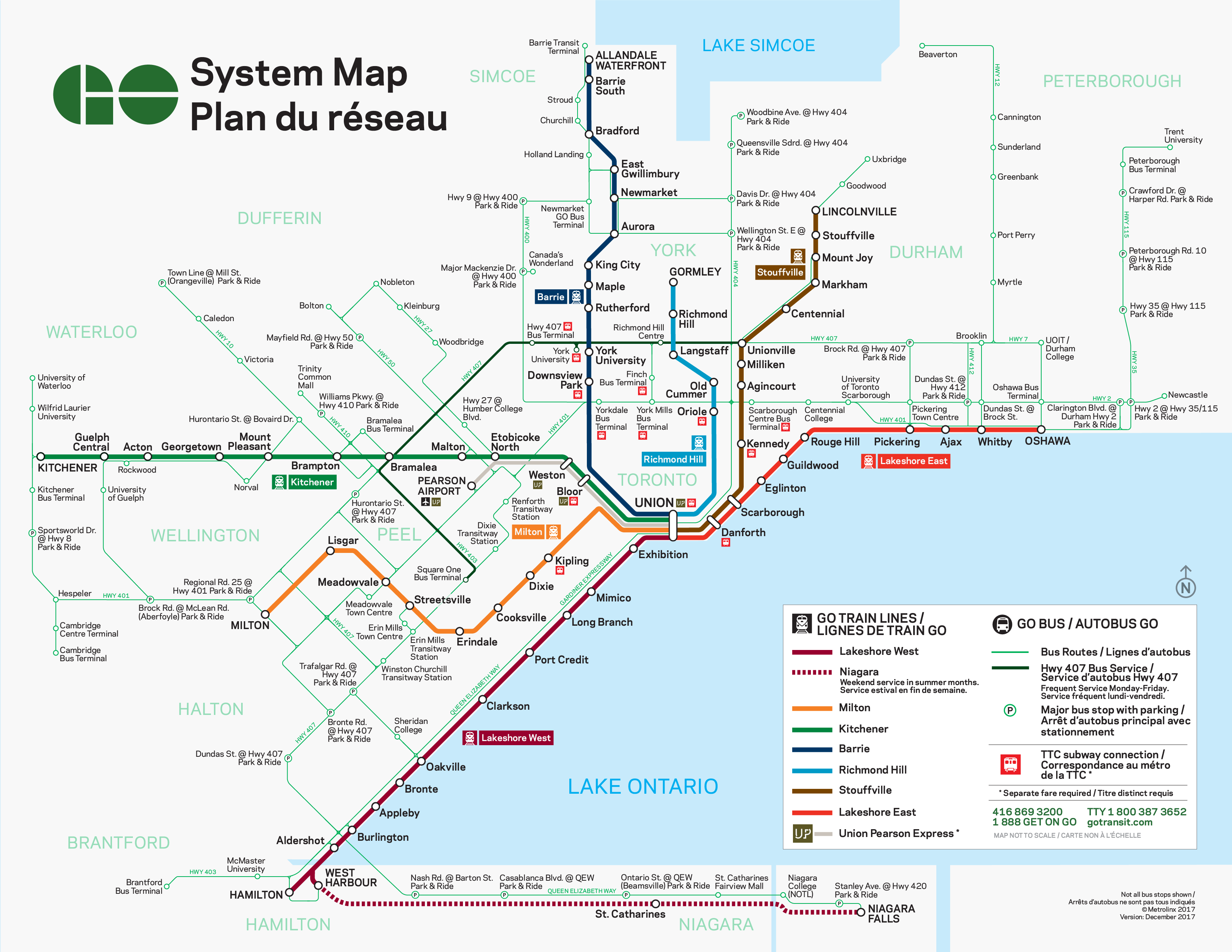 Go Train Route Map Tourist Map Of English